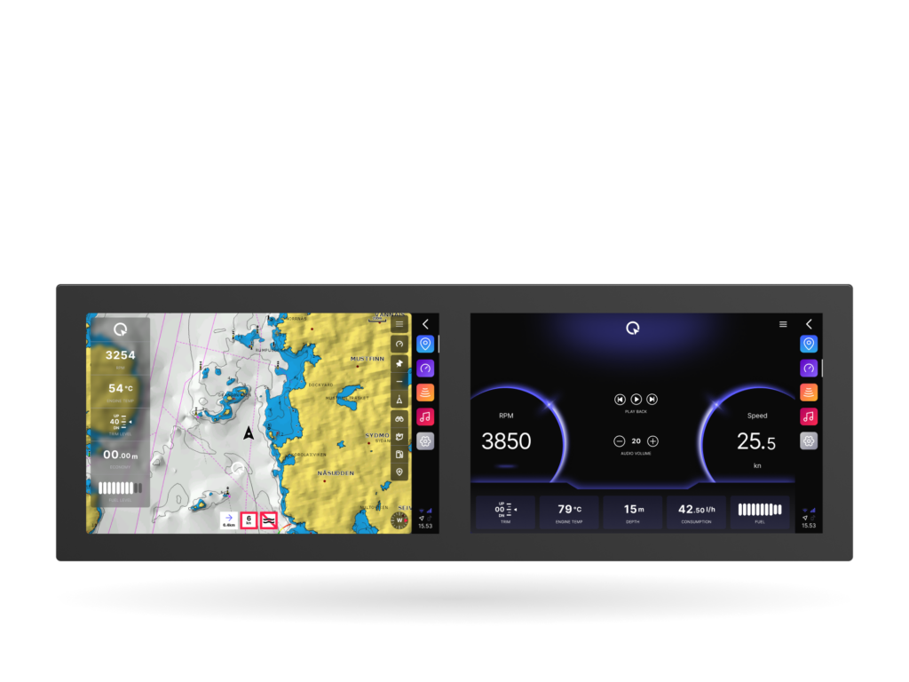 Q Display 210 Dual – Complete Package – Honda Marine